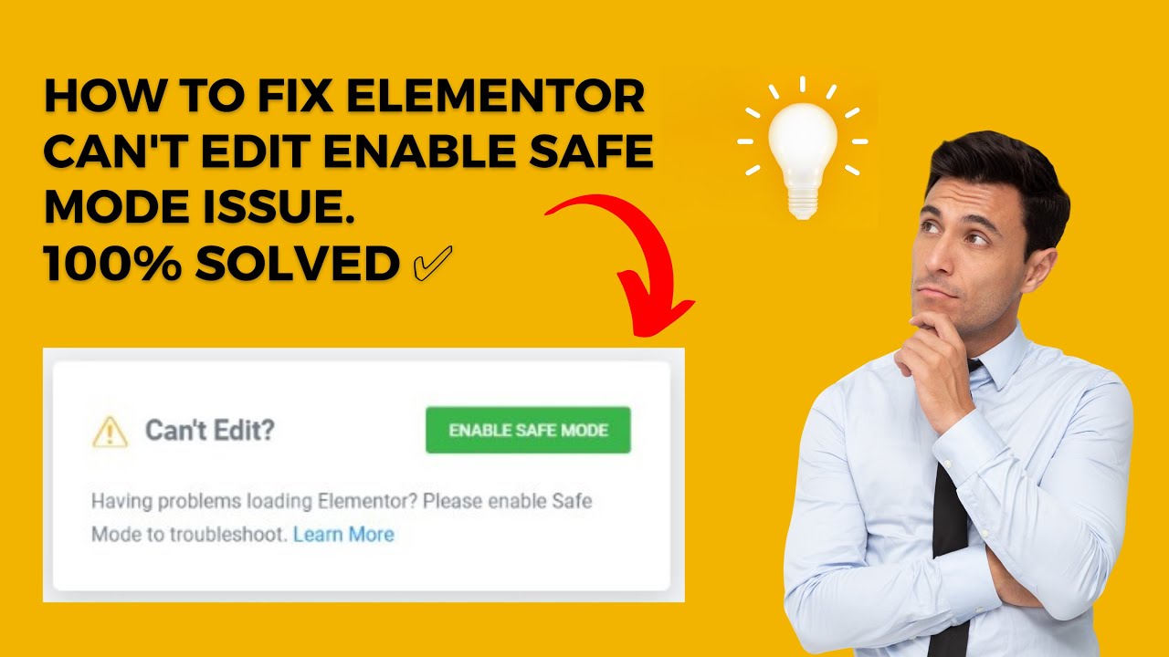How To Fix Elementor Cant Edit Enable Safe Mode Issue 100 Solved Youtube