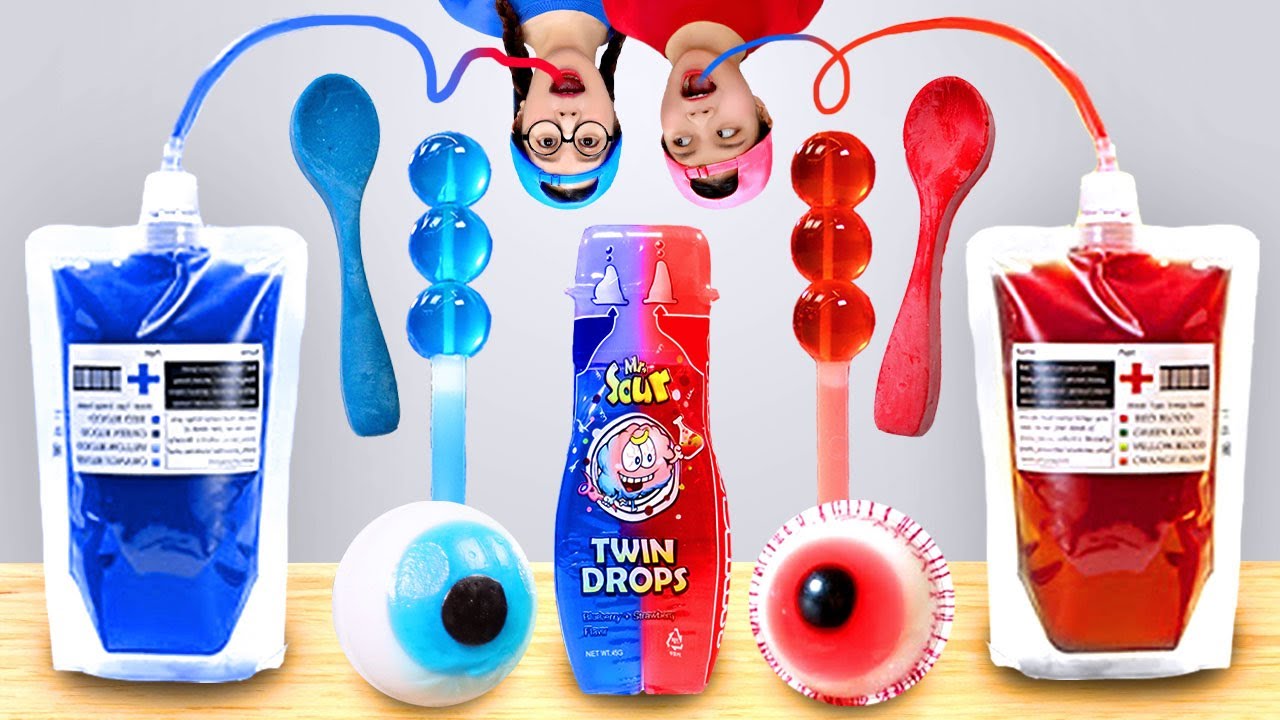 Red Food VS Blue Food Challenge 빨간색 파란색 음식 챌린지 TIMI 티미 - YouTube