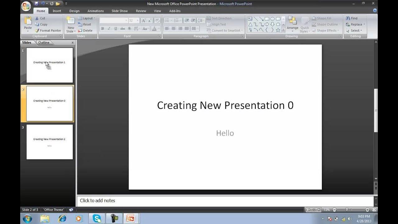Lesson 03 Basic Slides - Microsoft Power Point 2007 - Sahalsoftware - YouTube