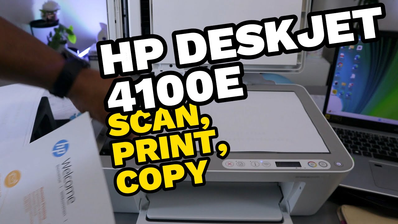 How To Scan with HP DESKJET 4100E To Computer, ADF To Computer, PRINT ...