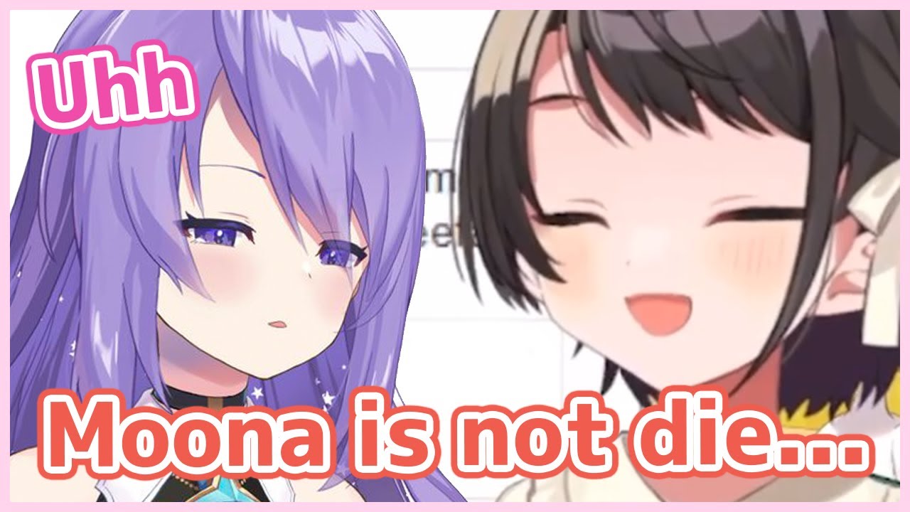 Subaru encouraged Moona by saying "Moona is Not Die" everytime Moona ...