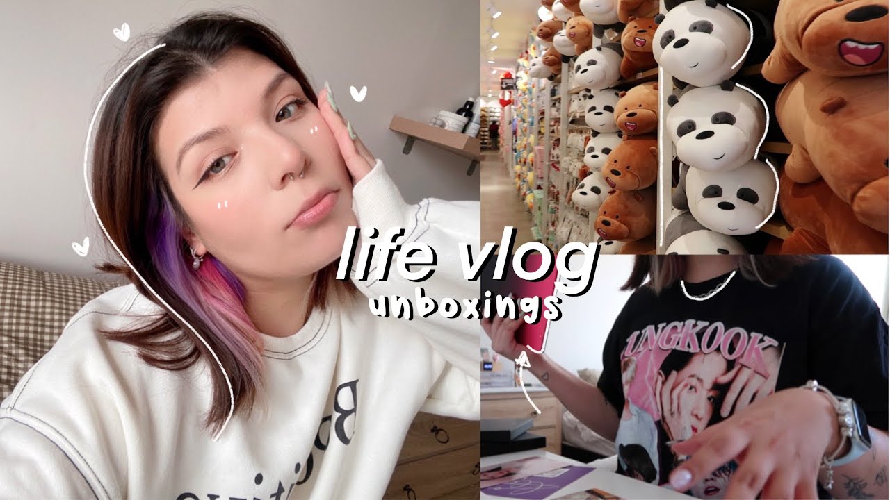 life vlog: kpop album unboxing, pizza & more unboxings - YouTube