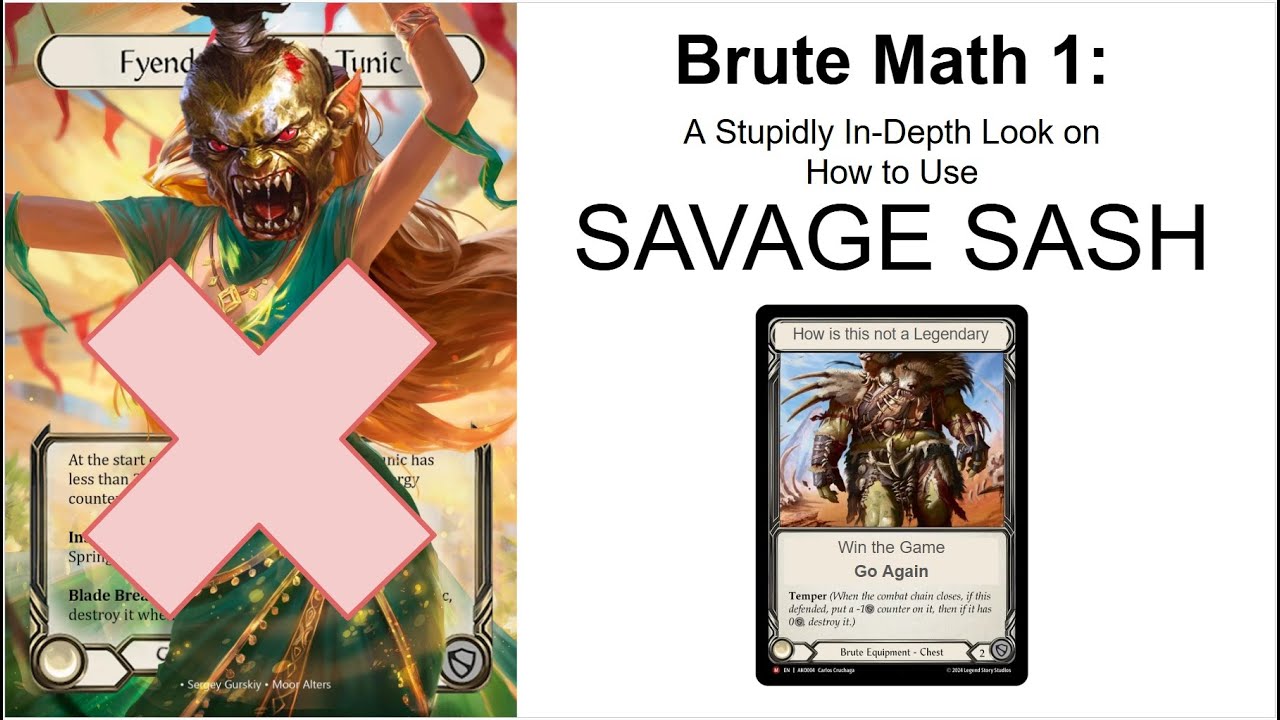 Brute Math Episode 1: How to Use Savage Sash - YouTube
