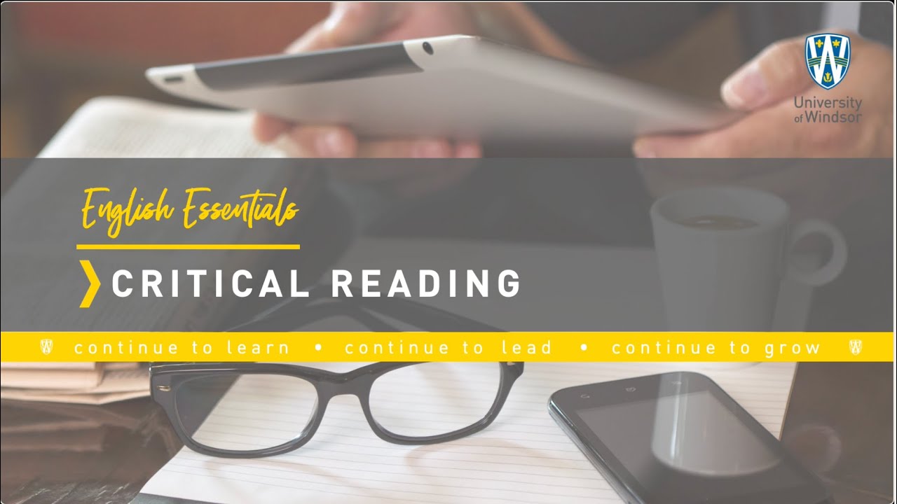 English Essentials Preview: Critical Reading - YouTube
