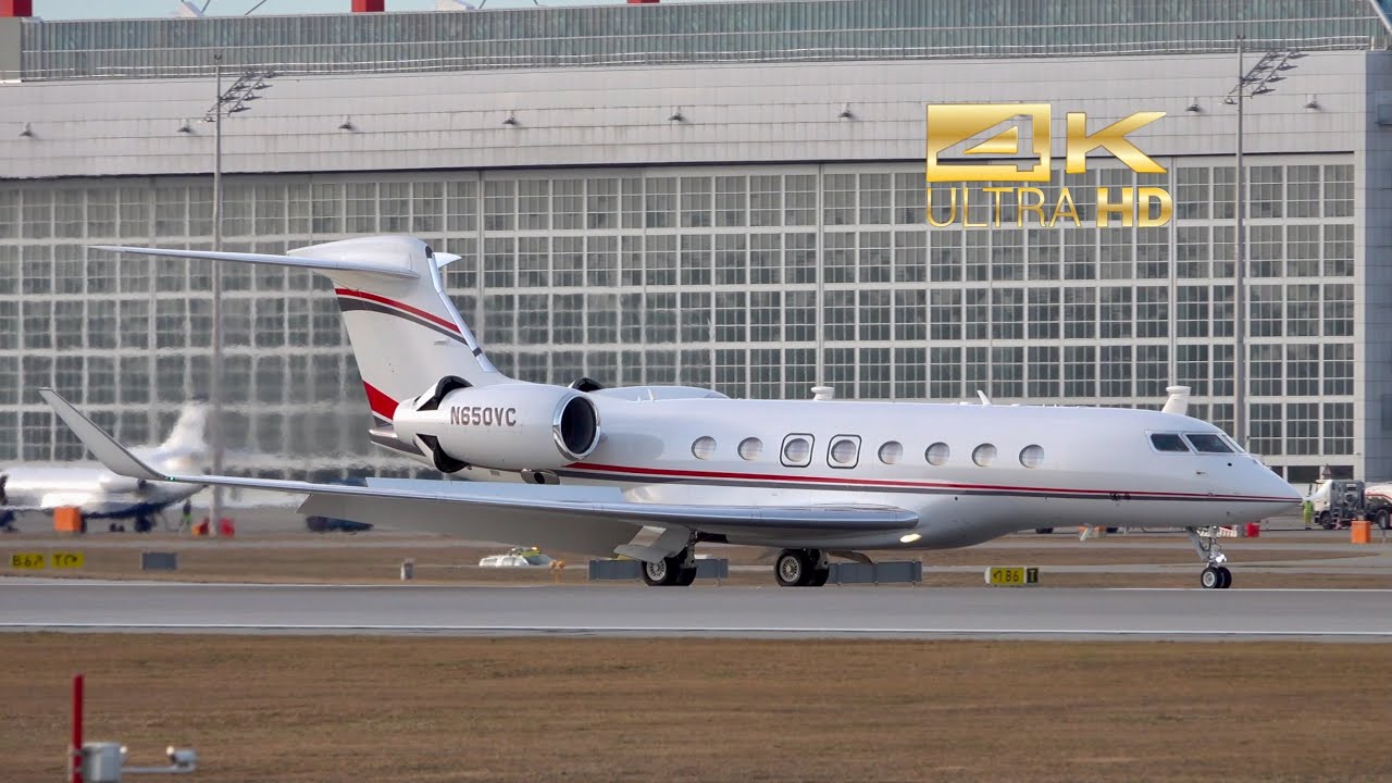 Gulfstream G650ER from US Bank NA Trustee N650VC arrival at Munich ...