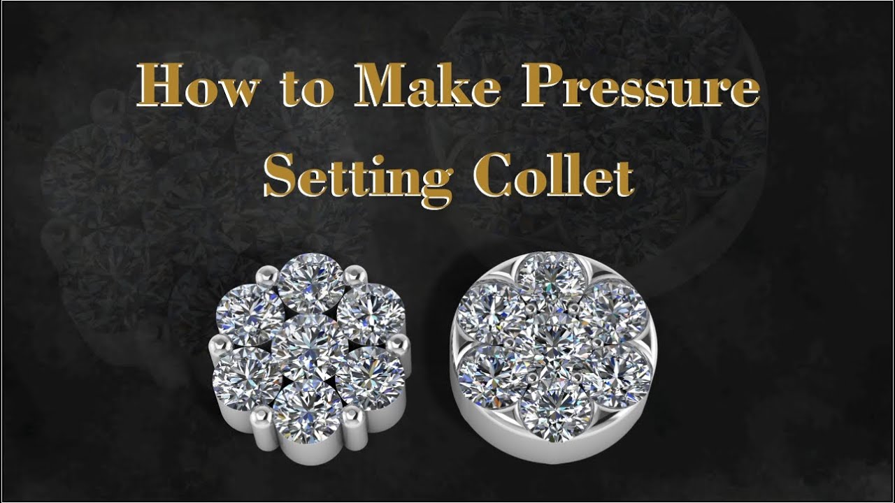 HOW TO CREATE PRESSURE SETTING COLLET WITH ROUND STONE || #CAD ...