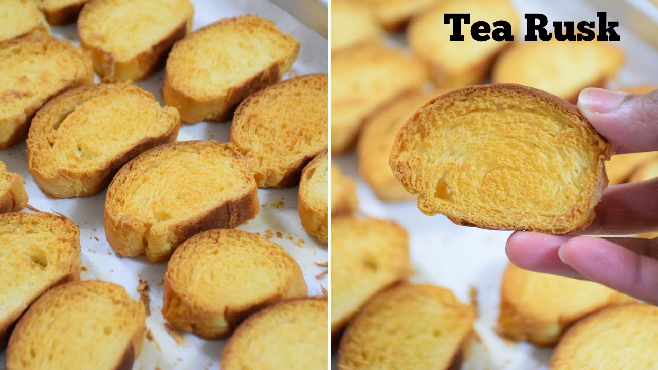 Tea Rusk | Milk Rusk Recipe | Crispy Bread Rusk | Sweet Bread Rusk ...