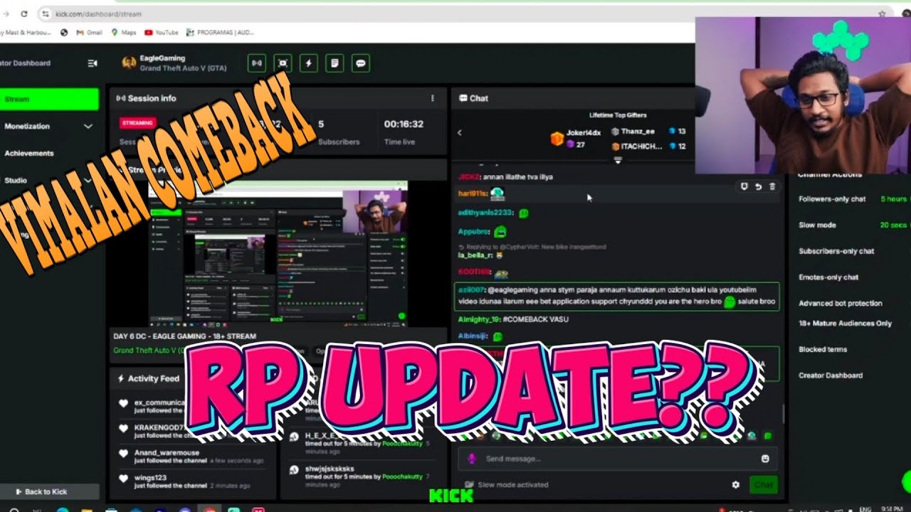 TVA COMEBACK SOON 🔥 | RP UPDATE | KICK LIVE | #tva #eaglegaming #kick # ...