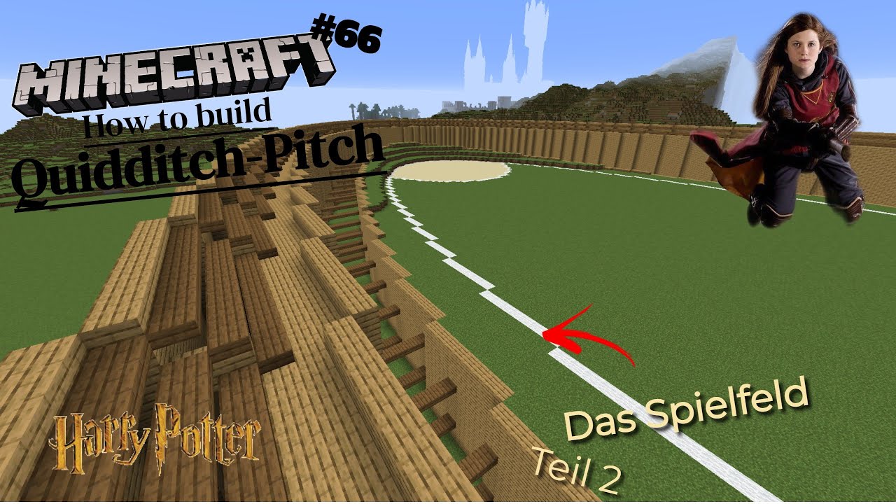 MINECRAFT | How to build Quidditch Pitch #66 | Das SPIELFELD Teil 2 ...