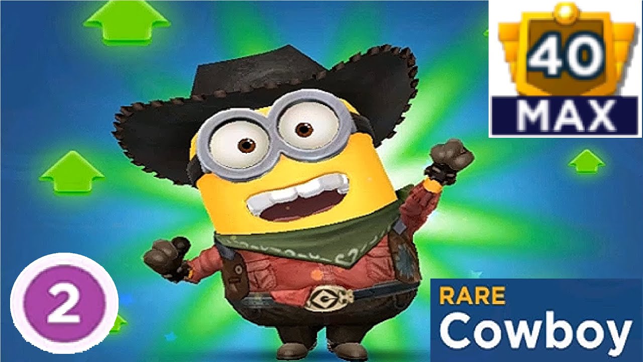 cowboy Minion RusH Maxed Rank 40 Level Up Costume gameplay walkthrough ...