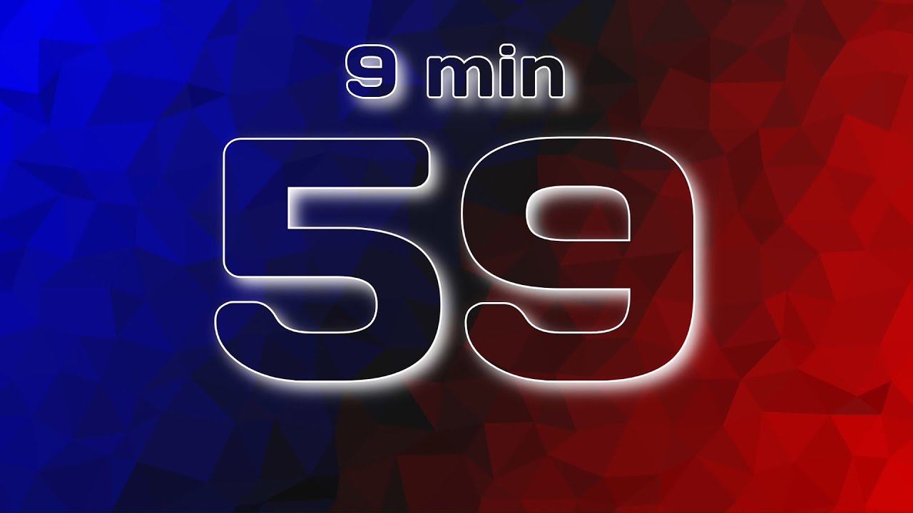 10 minute (600 second) Blue and Red Countdown Timer - Silent - Choose ...