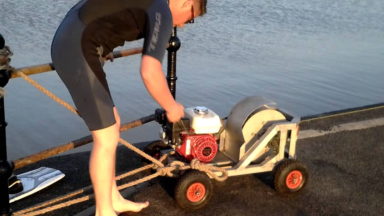 Wakeboard winch west kirby marine lake wirral. - YouTube