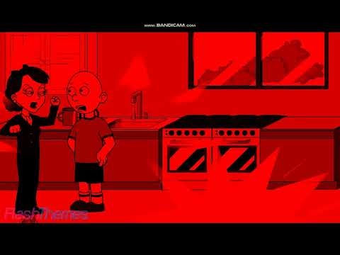 Classic Caillou eats his moms cake/grounded