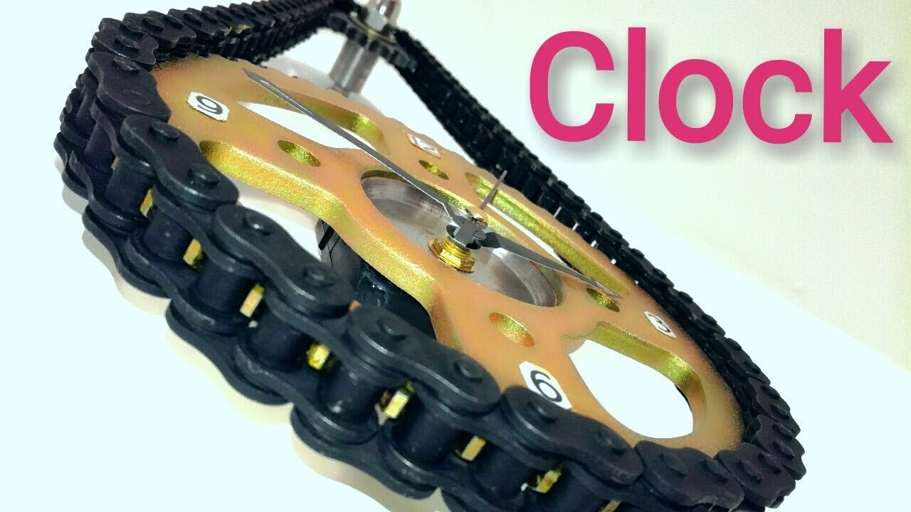 Making a Wall Clock from sprocket and chain - YouTube