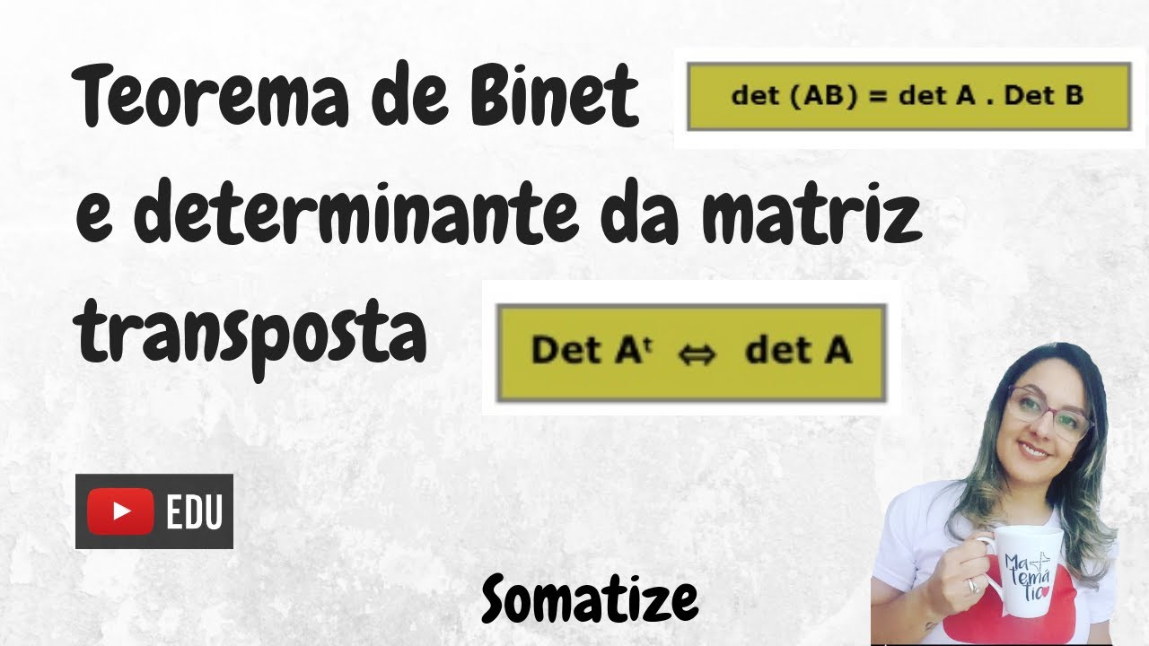 Dada a matriz A do tipo 2x2, qual o valor do determinante de matriz ...