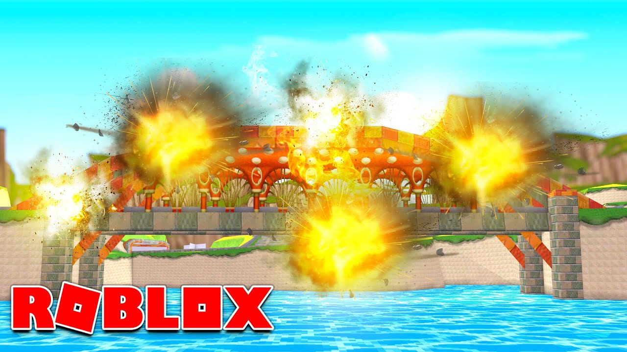 DESTROY THE BRIDGE!! Roblox Blowing up a giant bridge! - YouTube