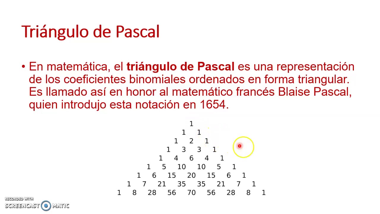 Teoría combinatoria. Conjuntos y Triangulo de Pascal - YouTube
