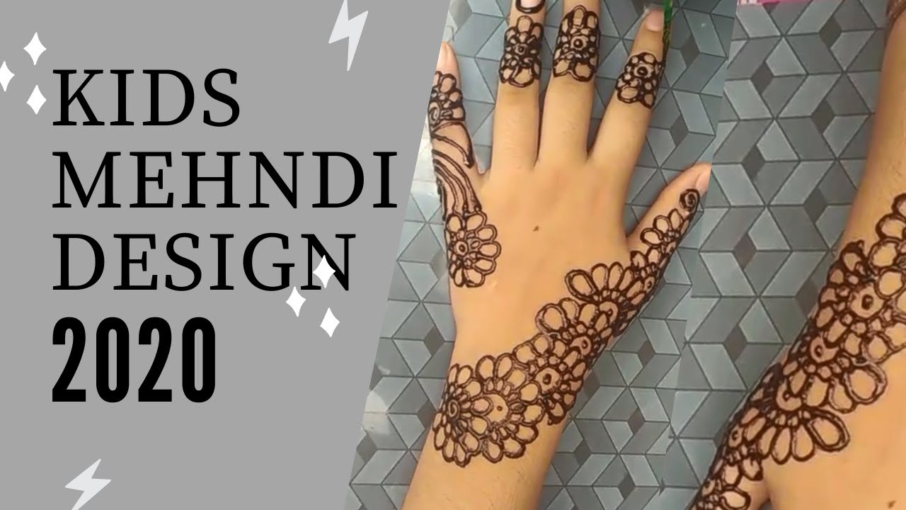 Kids Simple Mehndi Design for Back Hand | 2020 - YouTube