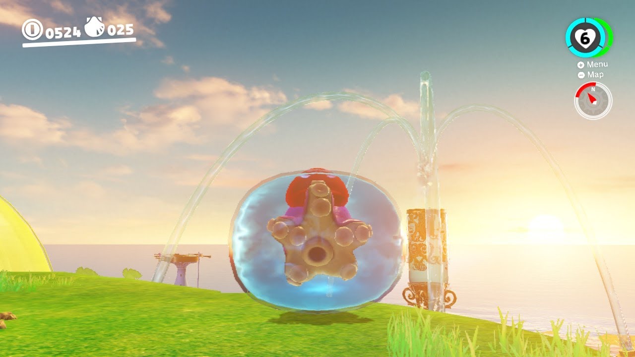 Getting a gushin atop the giant glass in Mario oddessy - YouTube