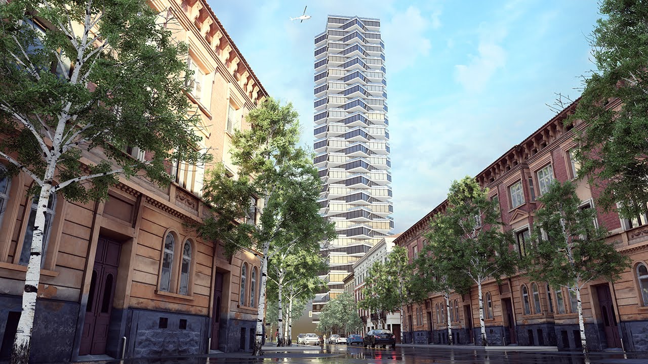 Skyscraper / High Rise in Revit / lumion render in 30 minutes ...