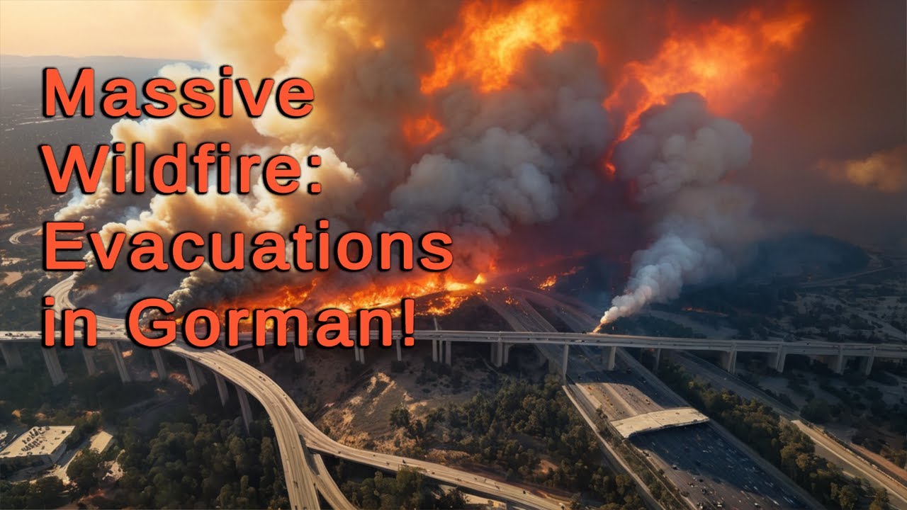 Massive Brush Fire Near 5 Freeway: Evacuations and Updates - YouTube