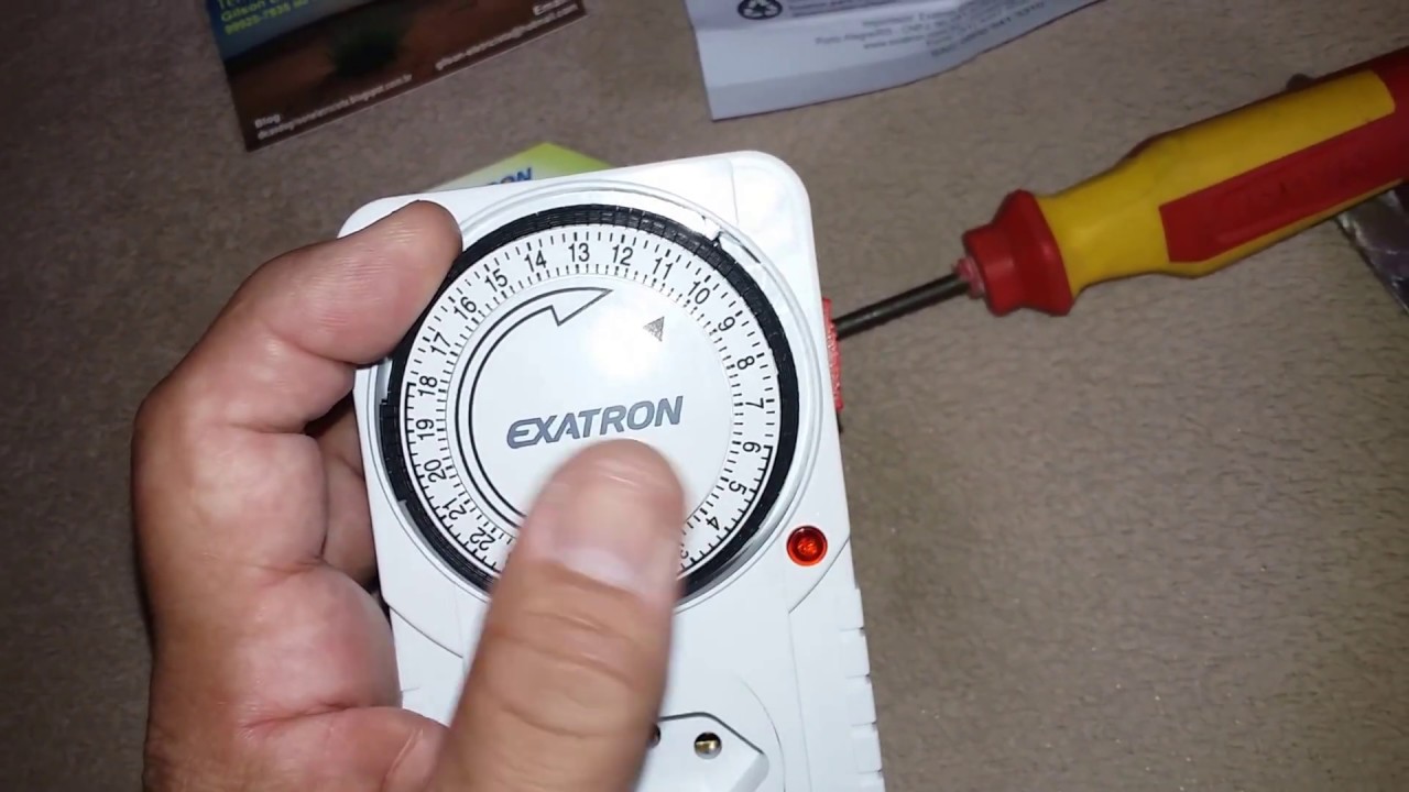 Timer mecânico programável Exatron by Gilson Eletricista. - YouTube
