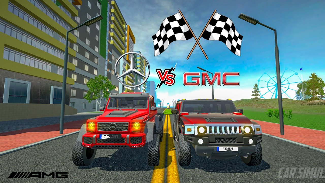 Car Simulator 2 | Mercedes VS GMC | G63 AMG 6x6 VS Hummer H2 | Race ...