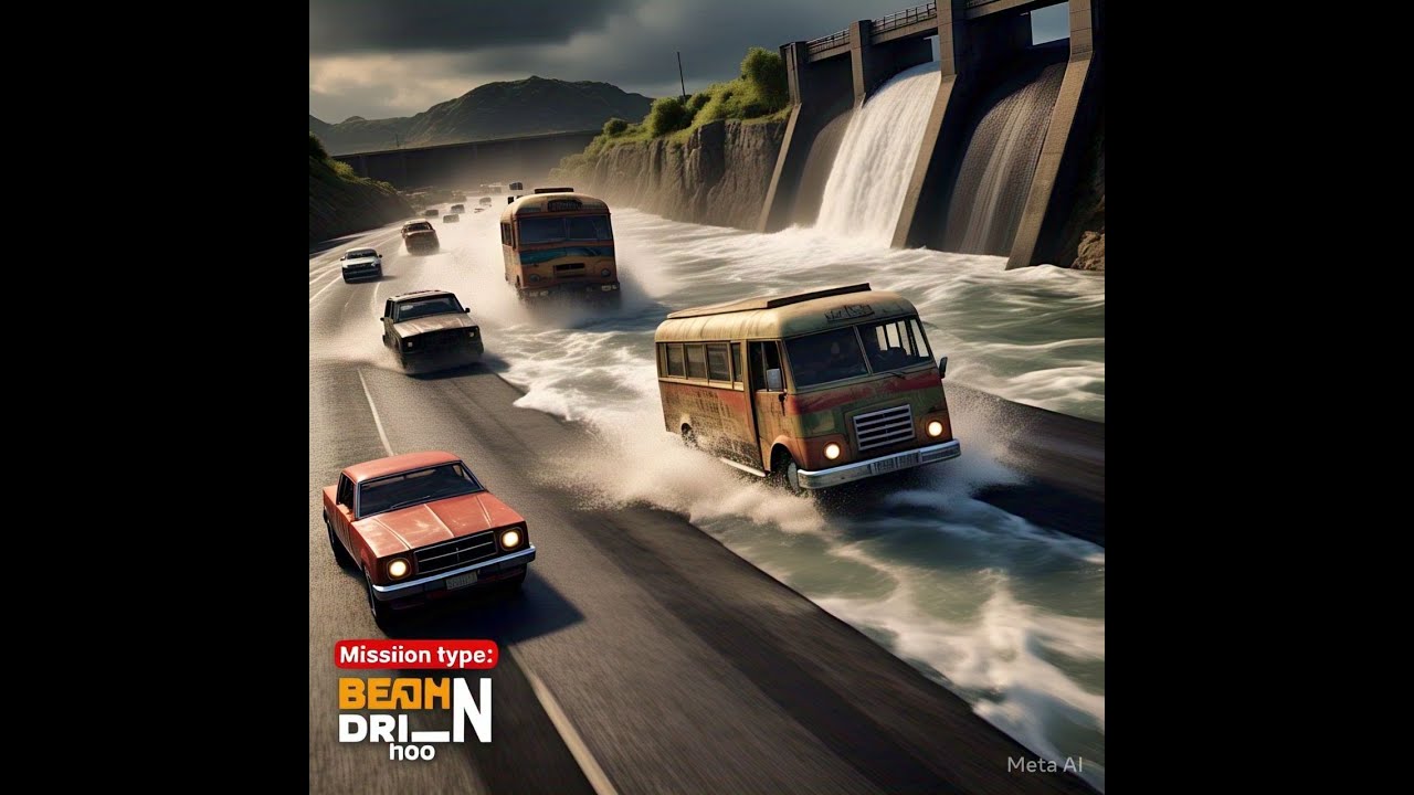 Mixer Cars & Buses vs Massive Water Pit BeamNG Drive Live Strem #p14 # ...