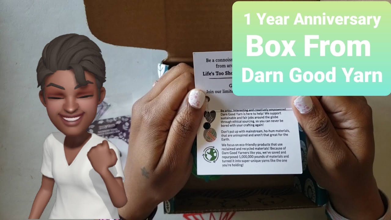 Unboxing Darn Good Yarn #12 * 1 year Anniversary Box!* - YouTube