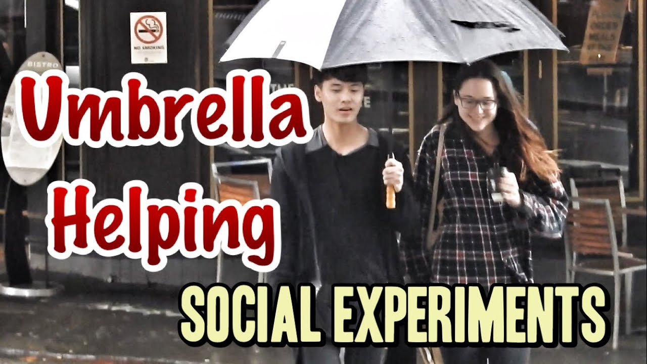 Umbrella Helping | Social Experiments - YouTube