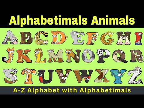 Alphabetimals A-Z / Alphabet Animals A-Z / Englishalphabet ABC Book ...