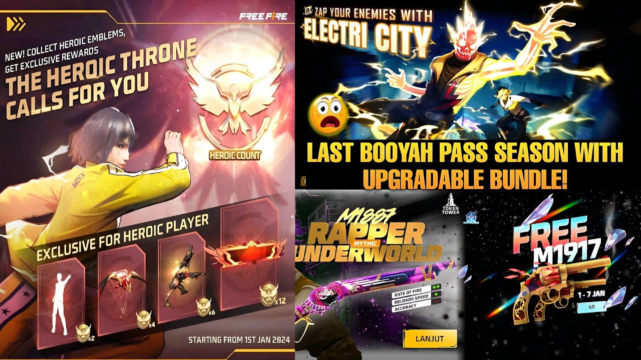 LAST BOOYAH PASS WITH UPGRADE BUNDLE 😱 | NEW HEROIC COUNT REWARDS ...