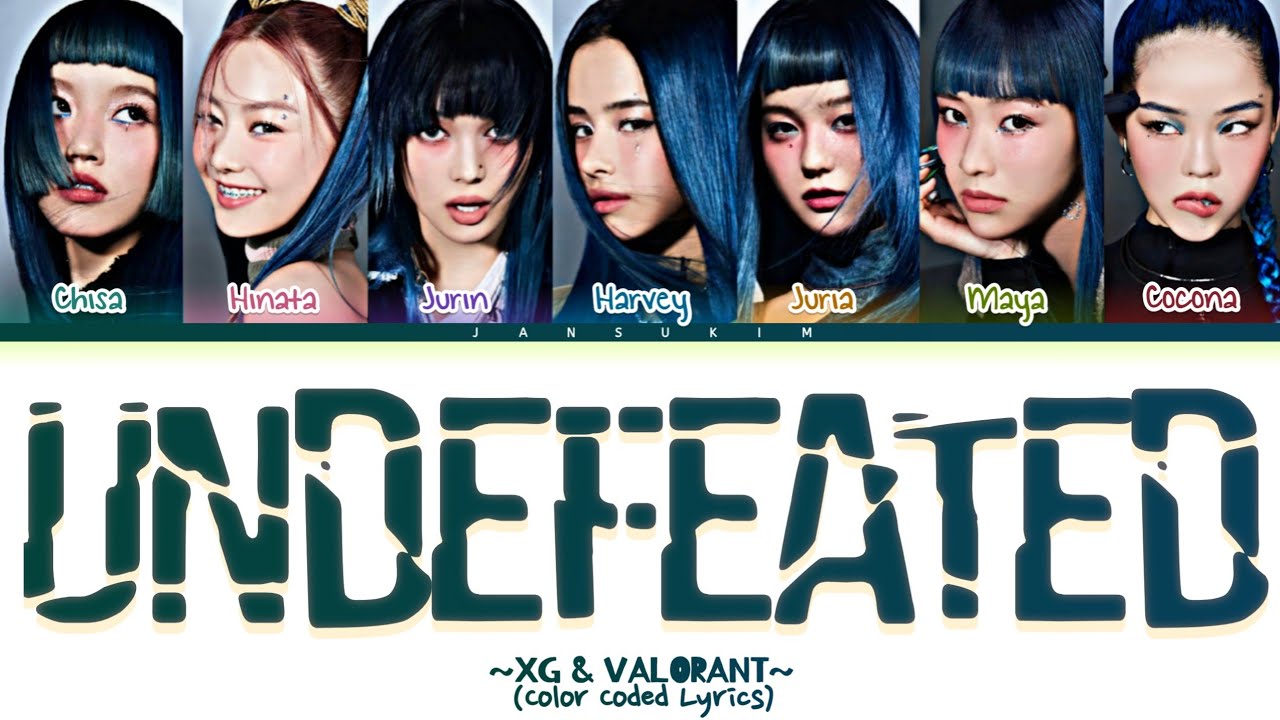 XG & VALORANT Undefeated Lyrics (가사) (Color Coded Lyrics) - YouTube