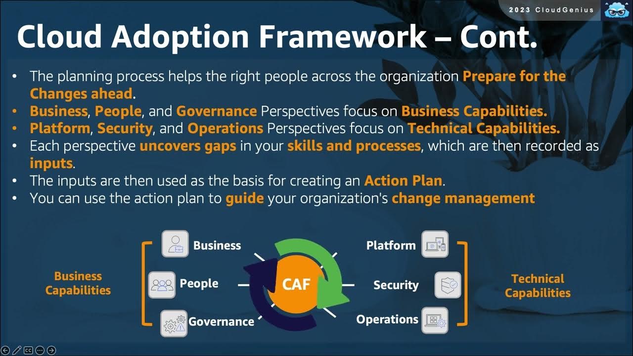 AWS-Cloud Practitioner Course- 055-Section 9- CAF: Cloud Adoption Framework - YouTube
