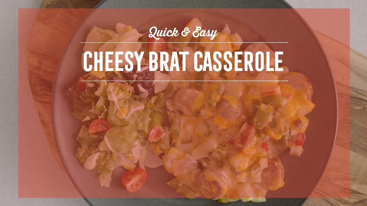 Cheesy Brat Casserole - YouTube