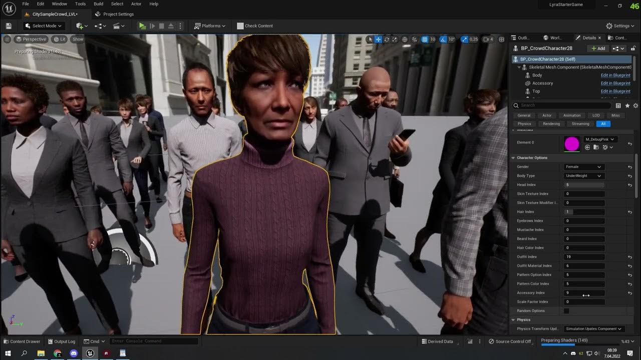 City Sample Crowds - Unreal Engine 5 - YouTube