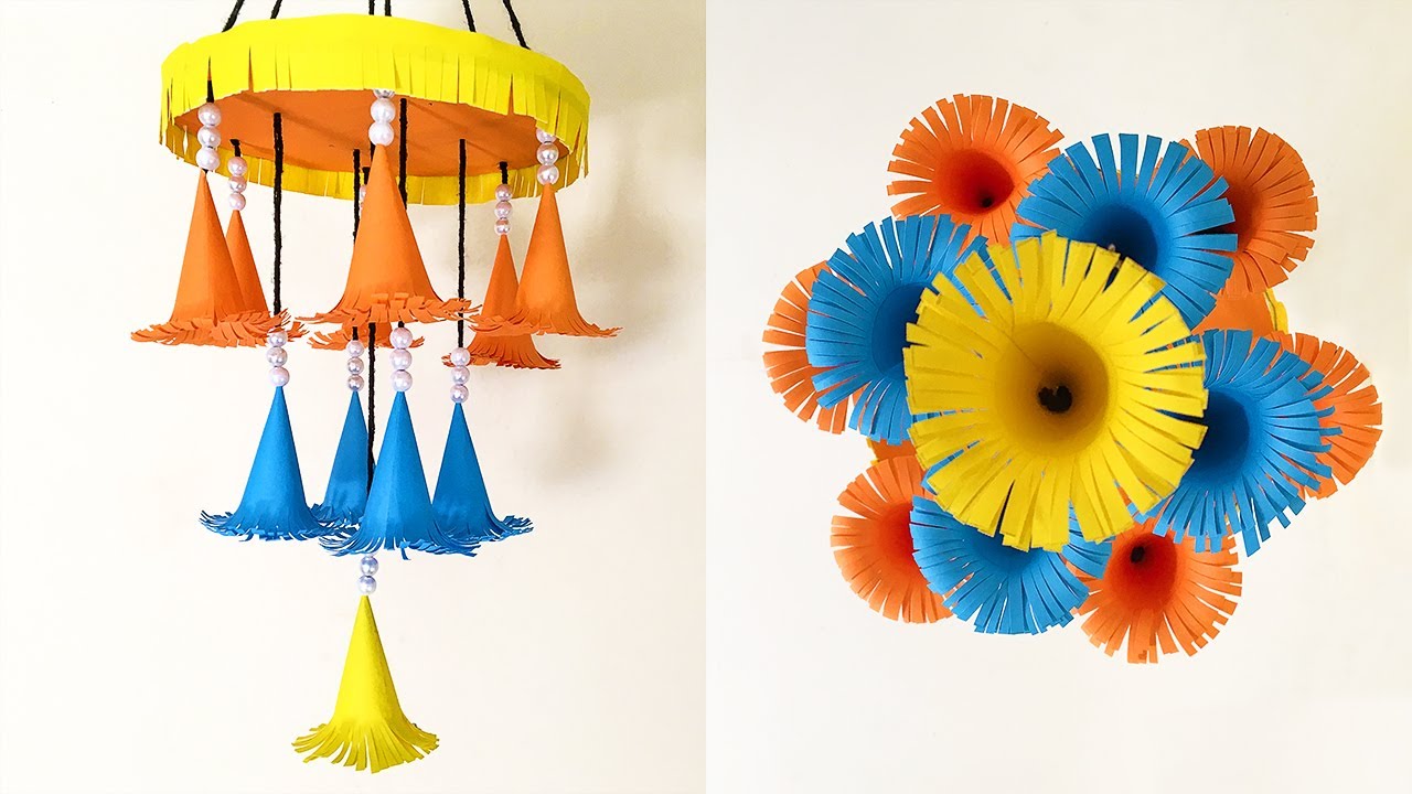 Easy and Beautiful DIY Wind Chime using Color Paper | Amazing Home ...