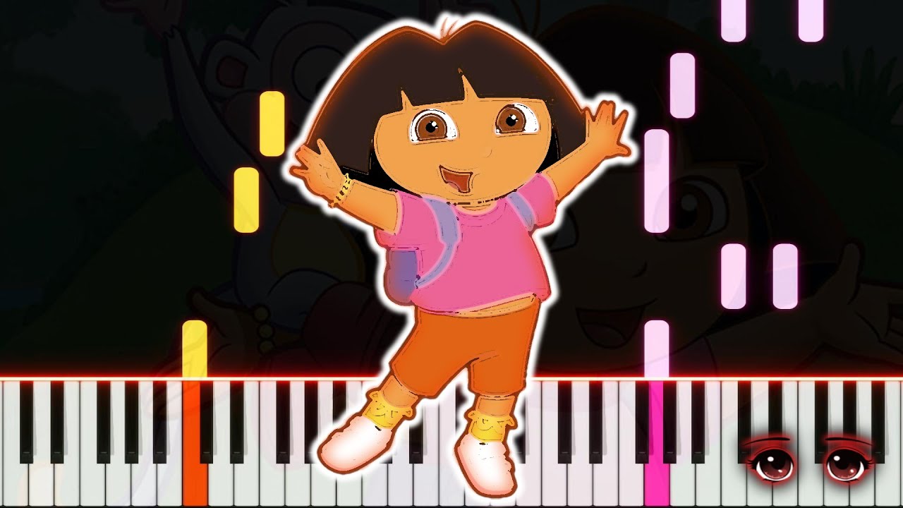 Piano easy | Dora the Explorer - Theme Song | PVisualiano - YouTube