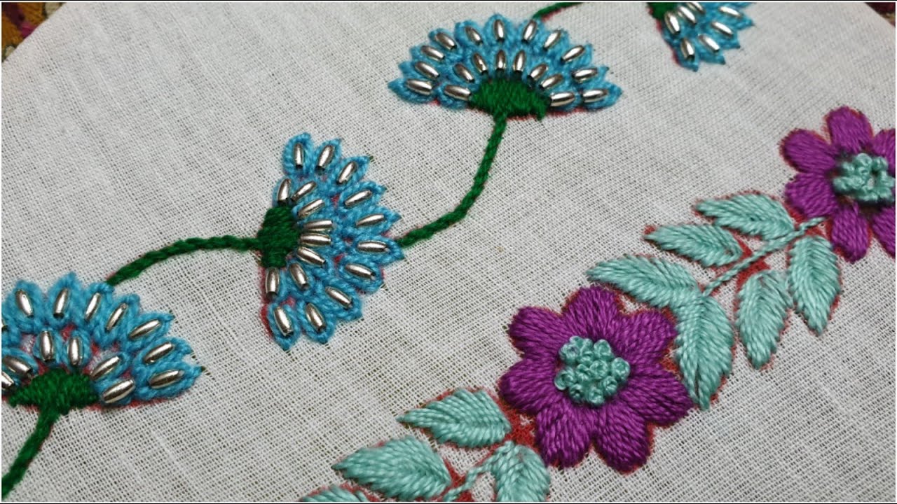 hand embroidery easy all over border design easy stitch new embroidery ...