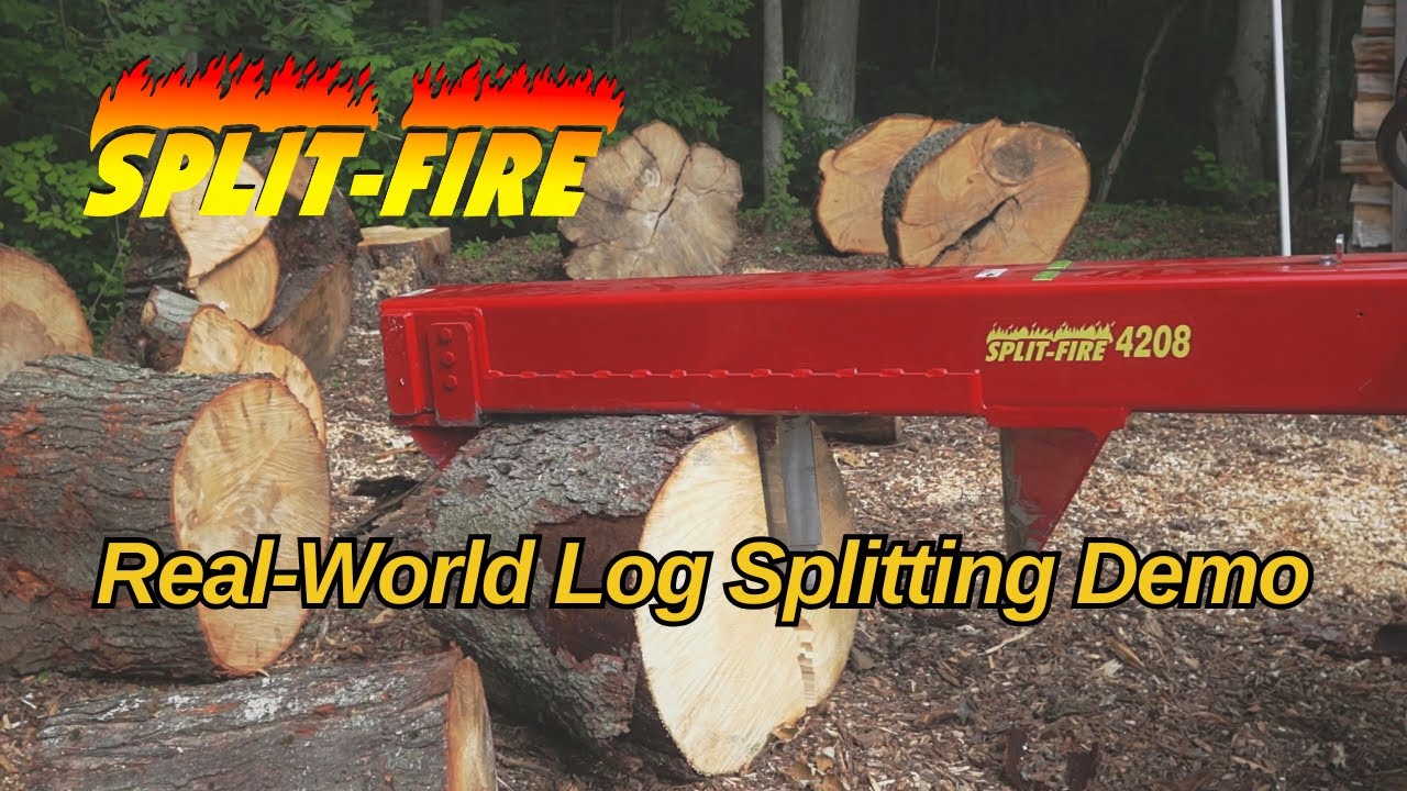 Split-Fire 4208 on the Front of a Kioti CK4010 Tractor | Real-World Log Splitting Demo - YouTube