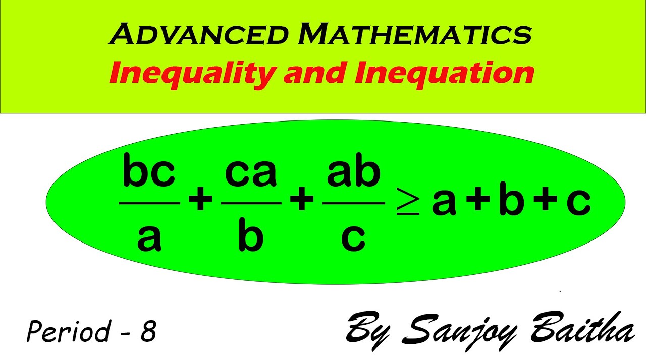 Period-8/ inequality and Inequation of Class 8 Advanced Mathematics ...