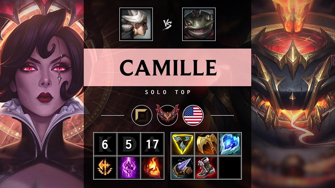 Camille Top vs Tahm Kench - NA Grandmaster Patch 14.23 - YouTube