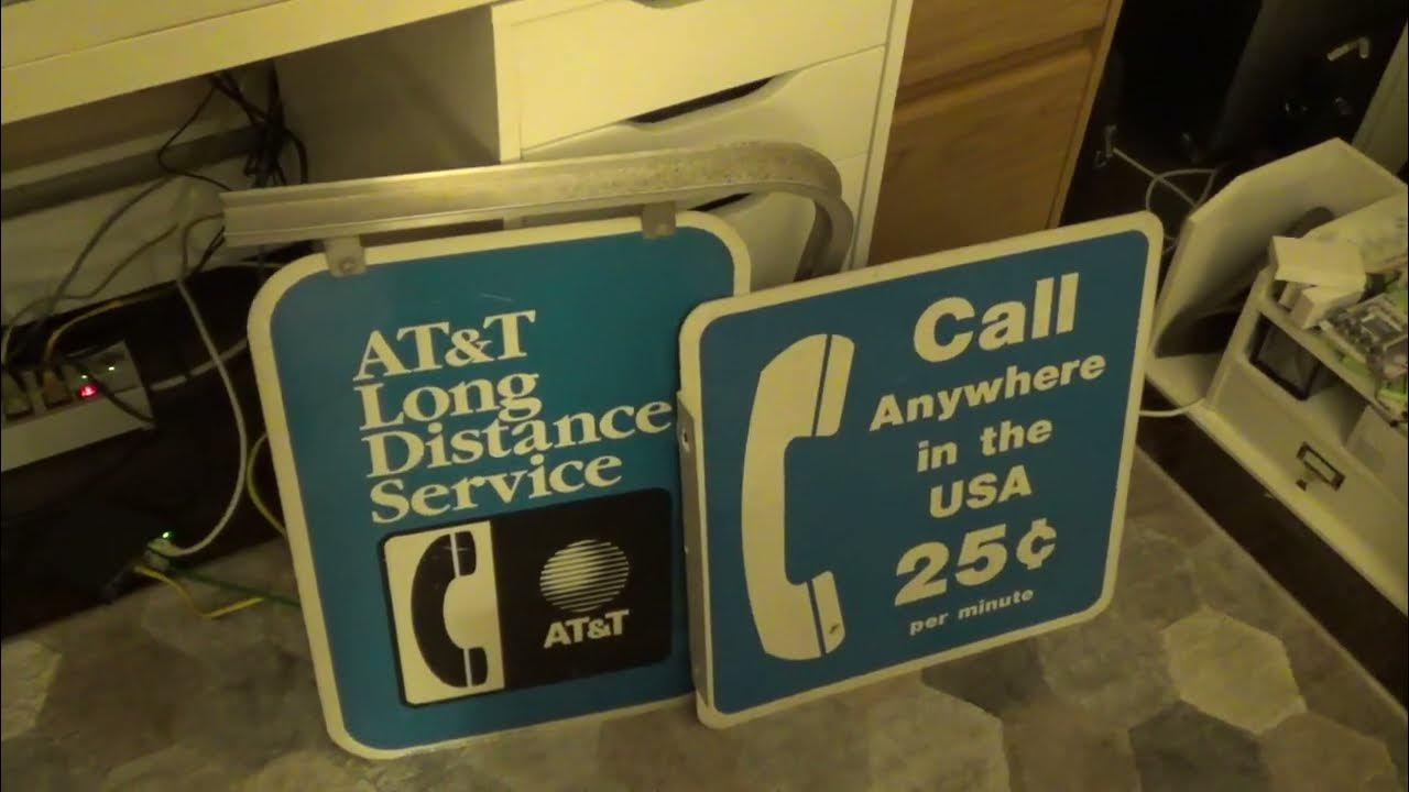 Vintage AT&T Payphone Signs - YouTube