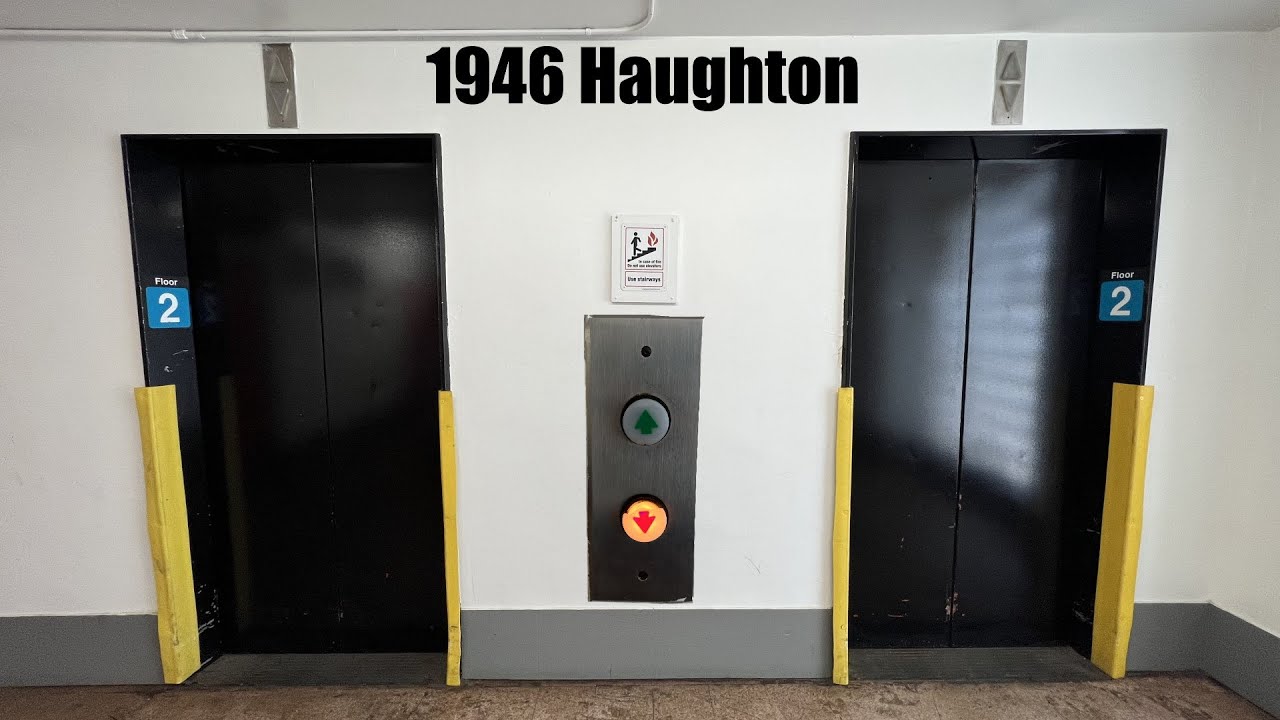 1946 Haughton Traction Elevators @ U-Haul - St. Louis, MO - YouTube
