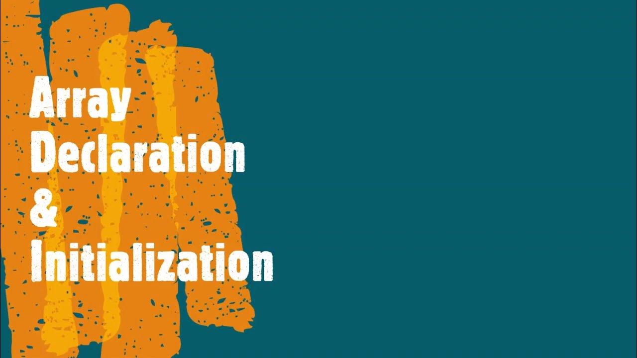 Array declaration and Initialization | Array | 02 - YouTube