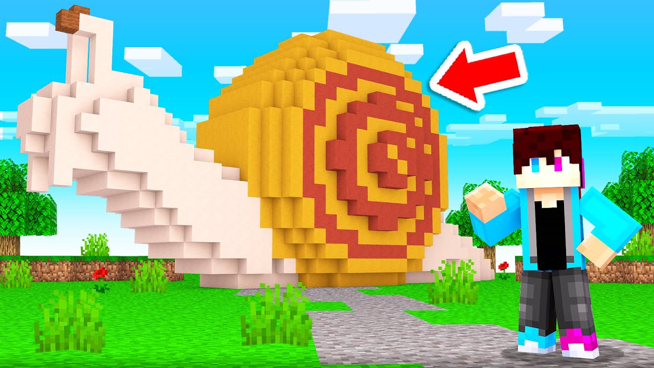 Bouw Een SLAK Binnen 5 MINUTEN CHALLENGE! (Minecraft) - YouTube