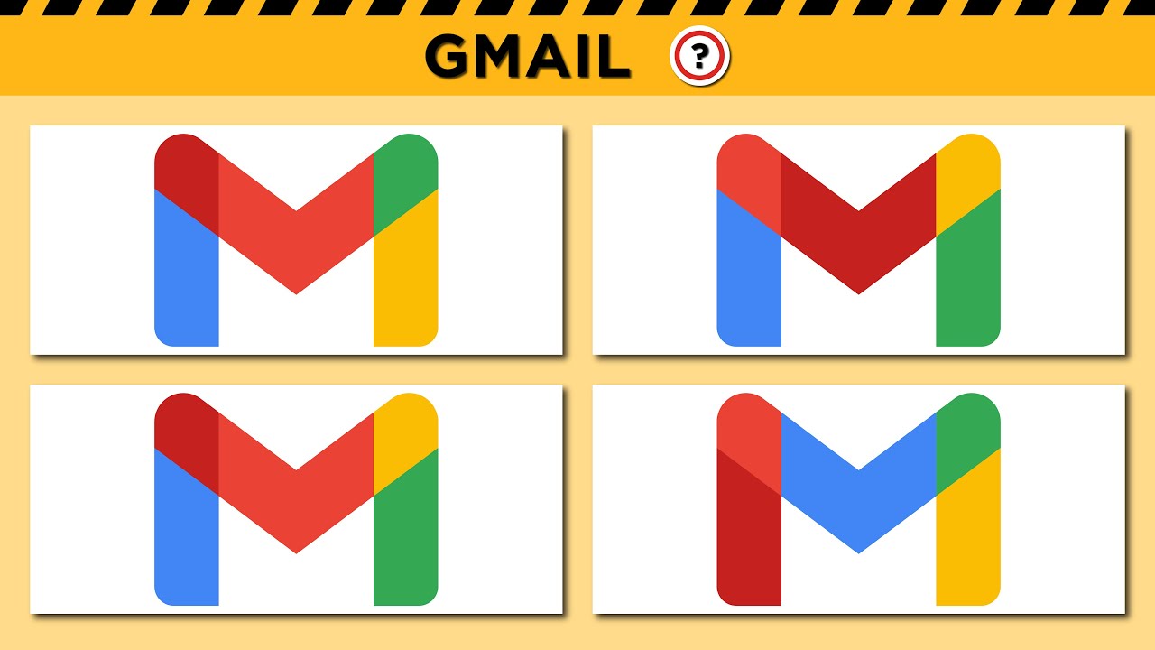 Guess Gmail Logo (Spot Gmail Logo) Gmail Correct Logo, Gmail Logo, Gmail Logo Quiz | Correct One ...