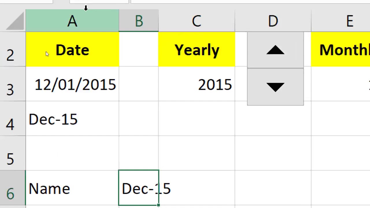 Year, Month, Date Automative Change by VBA - YouTube