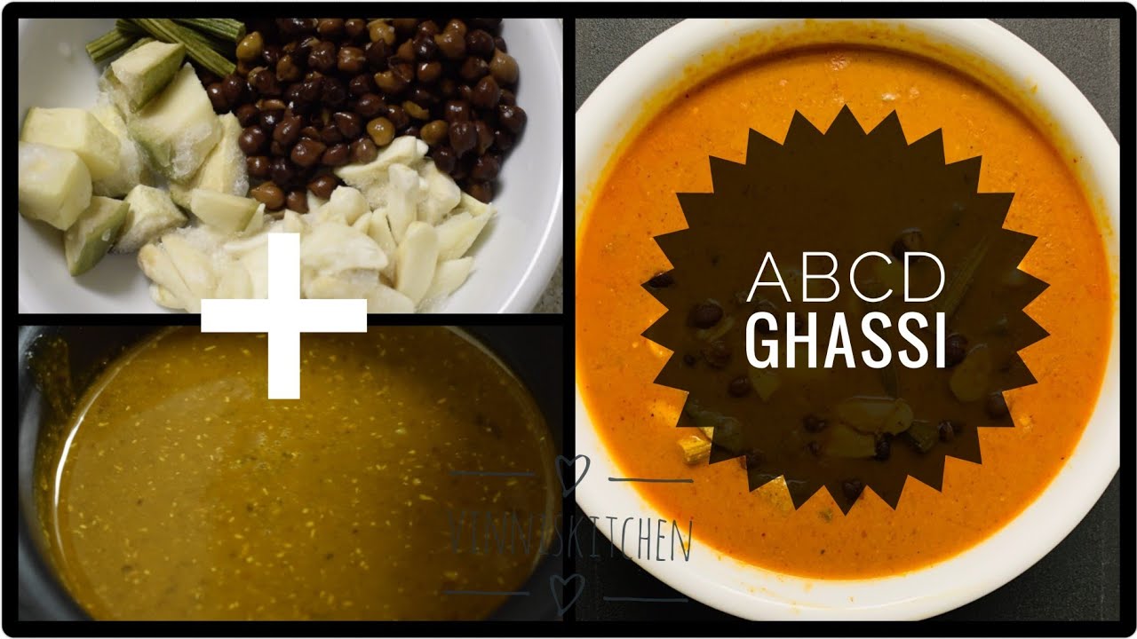 Konkani Style Coconut Gravy ABCD Ghassi | Famous Konkani Masala Curry ...