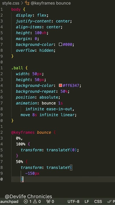 Unleash the Bounce: CSS Animation Tutorial! 🚀 #frontenddevelopment #coding #css3 #css #animation ...